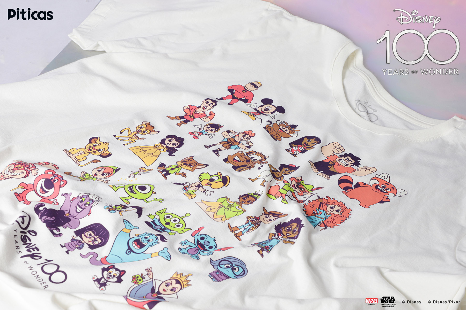 Piticas lança Coleção Disney 100 para comemorar os cem anos do estúdio